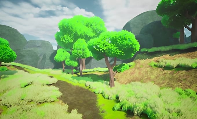 Do low poly 3d game environment 3d game background level design 3d forest by Yusirf_latee | Fiverr
