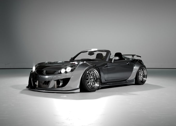 Custom vanilla body kit, front fenders, cgi realistic 3d car animation ...