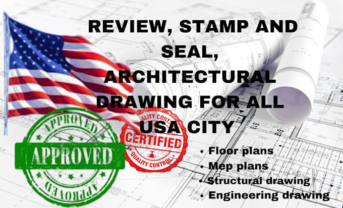Stamp draw city permit architectural and engineering drawing, adu ...