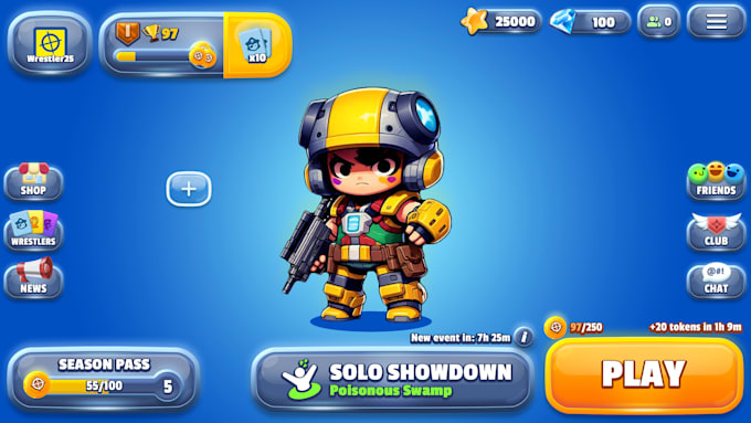 Design professional game ui, photoshop, figma, game ui, ui design, ui ...