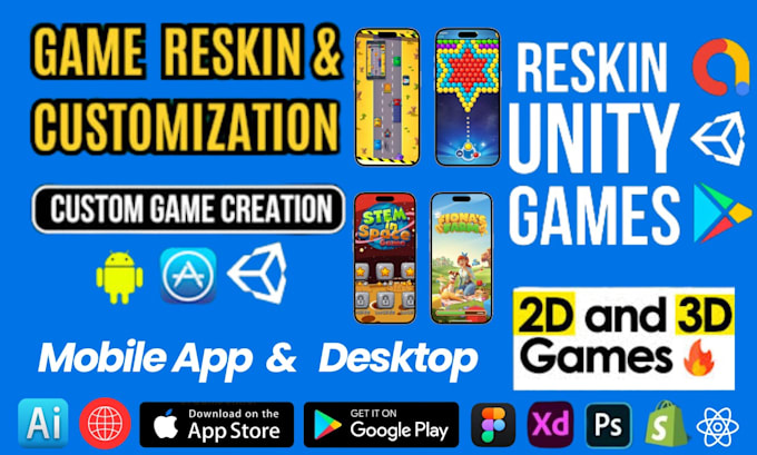 Develop 2d and 3d unity game for desktop, mobile and web by Sajidflutter | Fiverr