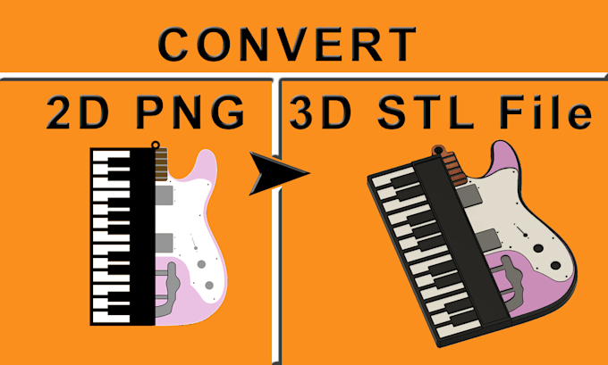 Convert 2d logo design file to 3d stl files for 3d printing by Zayn ...
