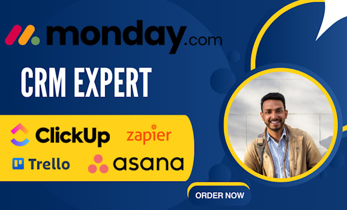 Setup monday com automation zapier integration clickup asana trello crm workflow by Palmer_leo ...