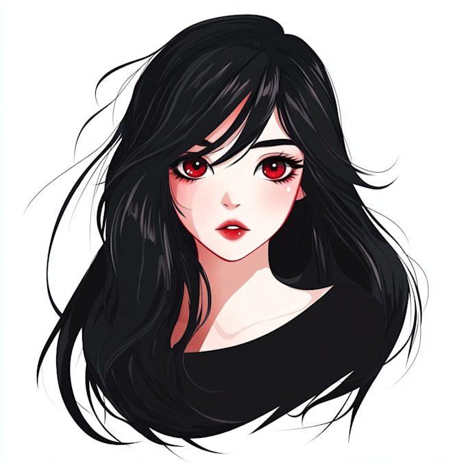 Create anime character art in vector illustration by Alberaneshiaor ...