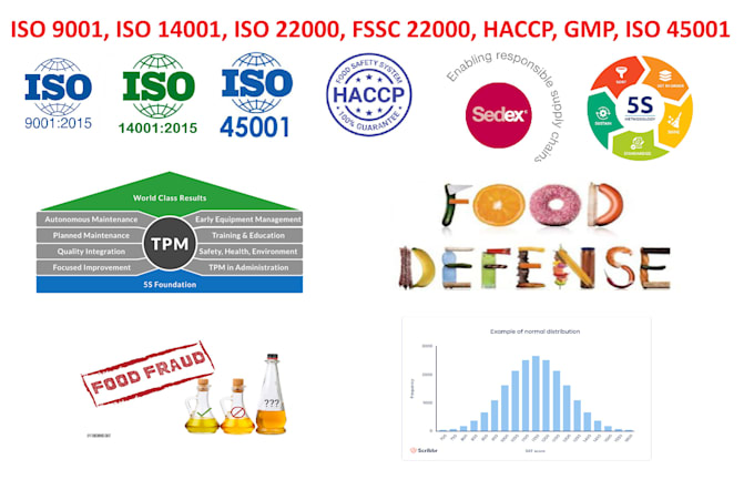 Implement iso 9001, 14001, 22000, 45001, fssc 22000, sedex, haccp, gmp, tpm, 5s by Nom9919 | Fiverr