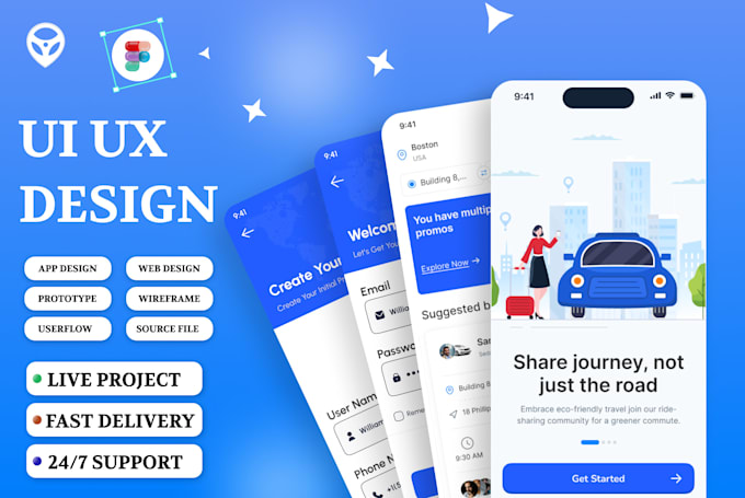 Create mobile app ui , web ui design in figma by Ronakwdesigns | Fiverr