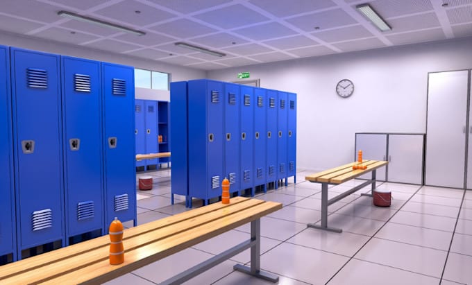 Create 3d locker room design, 3d gym locker, 3d school locker design by ...