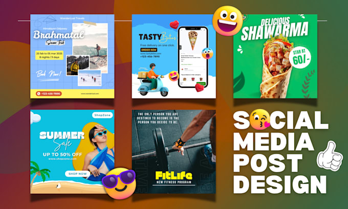 Be your social media post designer by Designby_harsh | Fiverr