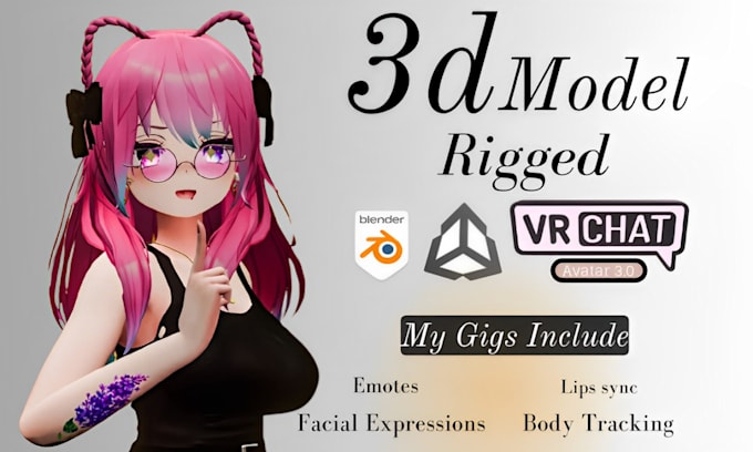 Design furry avatar nsfw 3d anime model vrchat avatar protogen vr ...