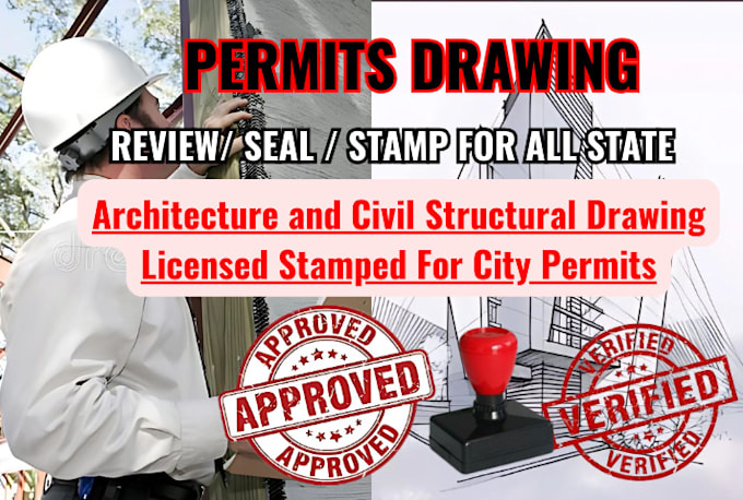 Review seal sign usa architectural drawings pe stamped 2d floor license ...