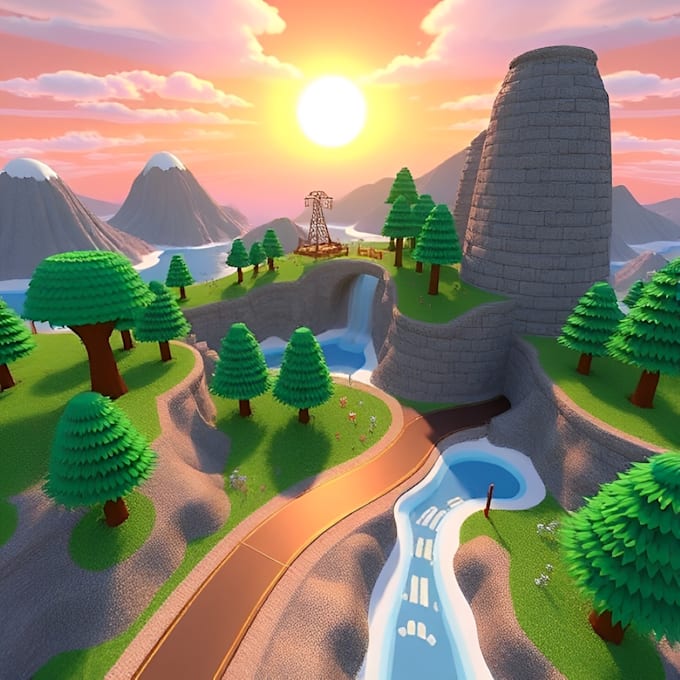 Make a realistic roblox map building weapon gui clothing animation for ...