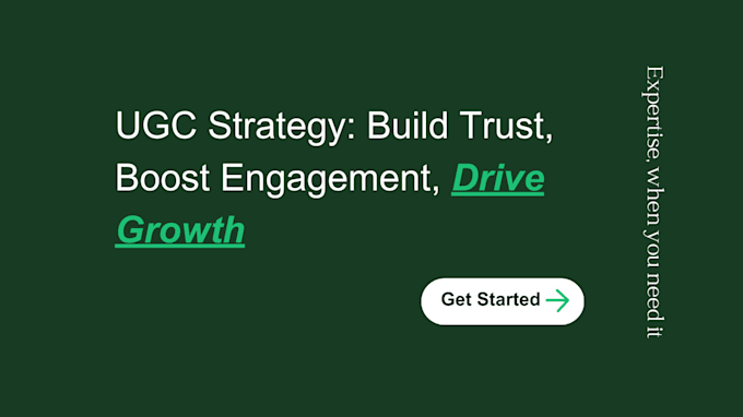 Create ugc user generated content strategy plan by Kesosanikidze | Fiverr