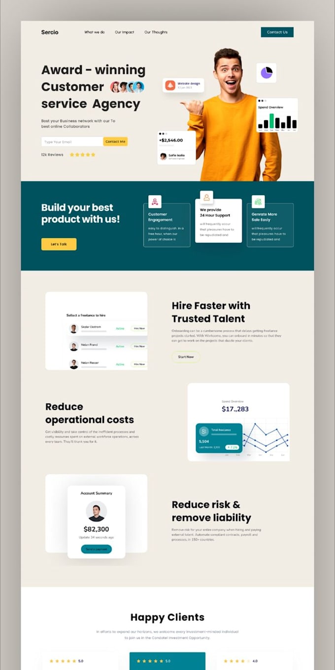 Creat your webflow landing page by Nasser_tim | Fiverr