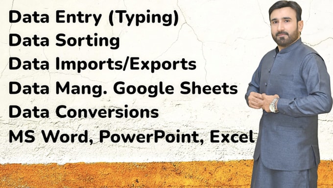 Do rapid data entry, import, export sort across all formats by Javedfrm_fsd | Fiverr