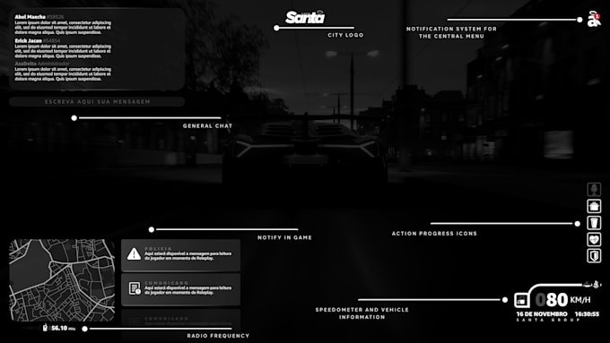 Make gta fivem ui designs for menu inventory hud and everything else by ...