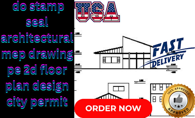 Do stamp seal architectural mep drawing pe 2d floor plan design city permit by Archi_ayodejii ...