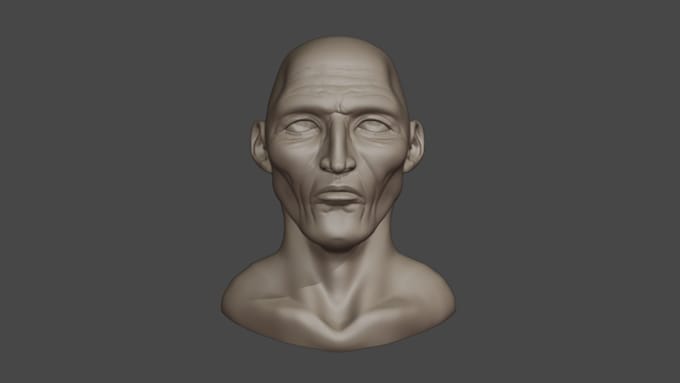 Intricate sculpt 3d head bust model, realistic face model for 3d print ...