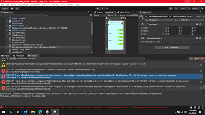 Develop games in unity by Sawnawm | Fiverr