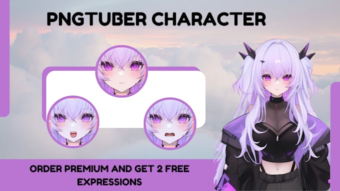 Draw pngtuber chibi art oc live2d model rig png tuber vtuber pngtuber ...