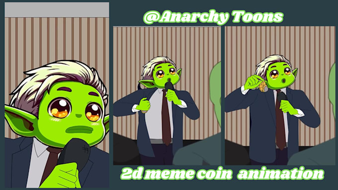 Create 2d animation, meme coin art, meme video 2d meme coin animation ...