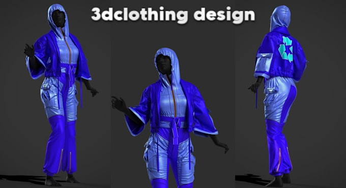 Rig realistic 3d virtual clothing second life mesh,clo3d fashon design ...