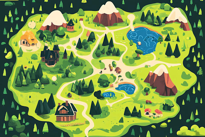 Design great map in quality vector illustration by Maddisonreyes | Fiverr