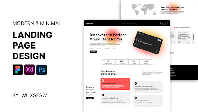Design aesthetic landing page in figma by Niktia_yuzko | Fiverr