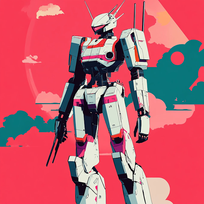 Draw a mecha robot art for your project by Tagraimri | Fiverr