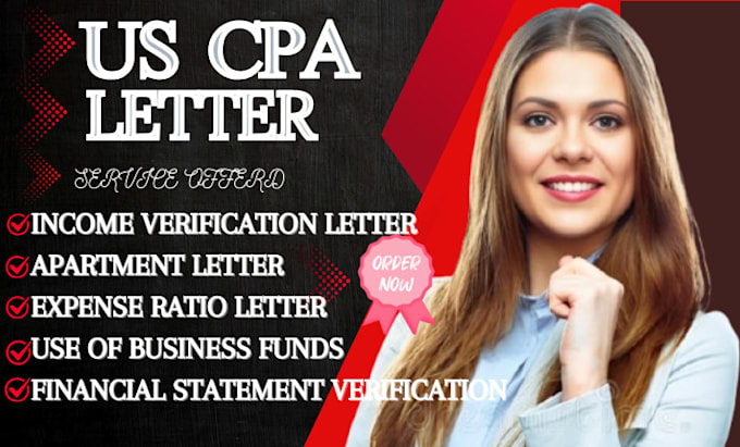 Get us cpa comfort letter, cpa income verification letter, cpa profit ...