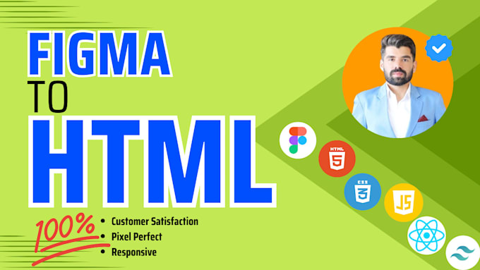 Convert figma to html, pixel perfect and responsive by Fahad_rehman00 | Fiverr