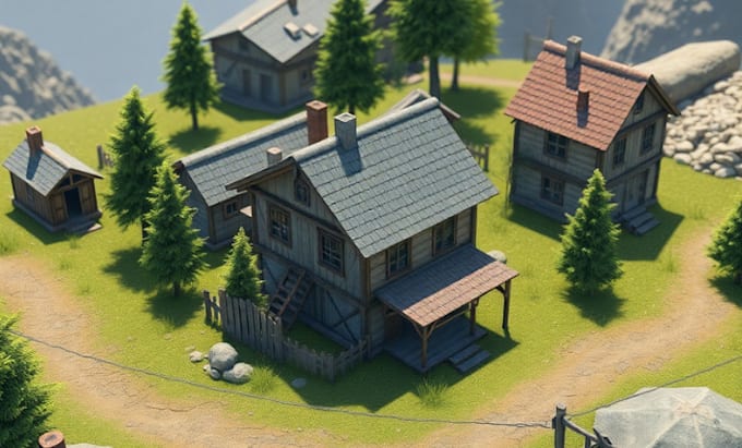 Do 3d game environment unity 3d scene creation level design blender for games by Frank_smith13 ...