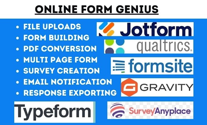 Setup jotform typeform qualtrics gravity form survey anyplace formsite by Gloryformwizard | Fiverr