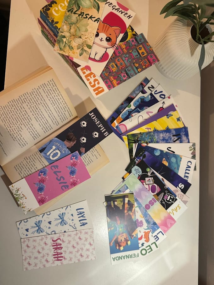 Custom illustrated bookmarks digital and physical options by Sajib_02 ...