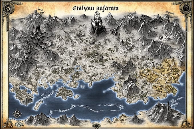 Create a map of your fantasy world dnd and ttrpgs by Dhariander | Fiverr