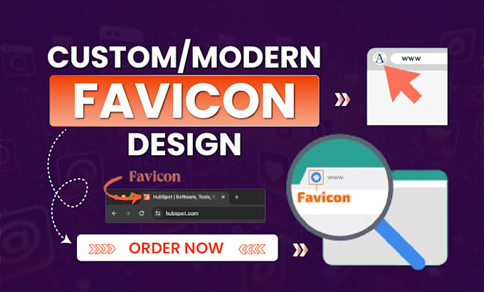 Design a custom modern favicon for you by Arwanoor7 | Fiverr