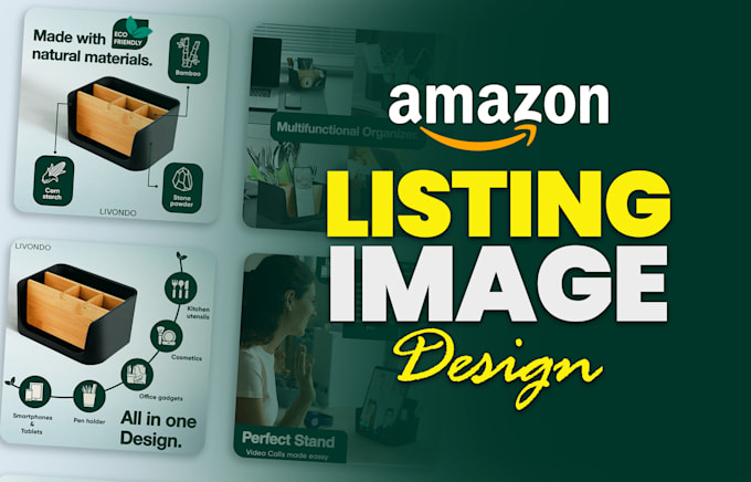 Do design amazon listing images, amazon infographics and product photo ...
