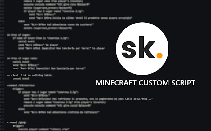 Create custom skript for your minecraft server by Antodirector | Fiverr