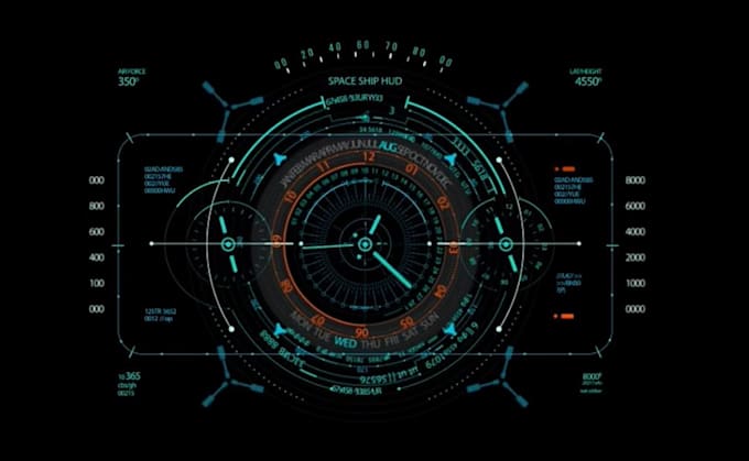 2d hud animation hologram game ui ux design futuristic motion graphics pixel art by Stevo ...