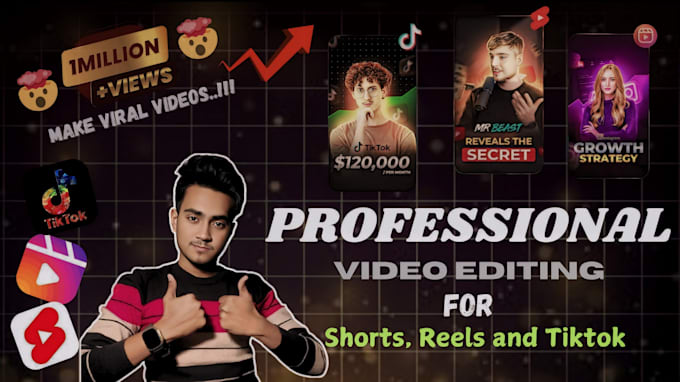 Do professional short video editing for instagram, tiktok and youtube shorts by Ts_aronno | Fiverr