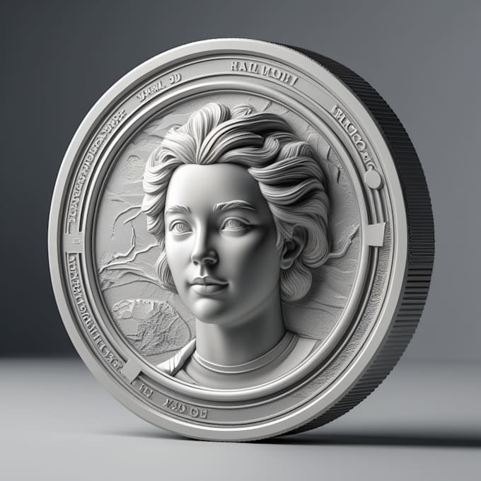 Sculpt 3d bas relief 3d coin model 3d bas relief medallion by Borlajy ...