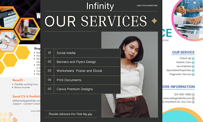 Create anything design using on canva by Infinilty | Fiverr