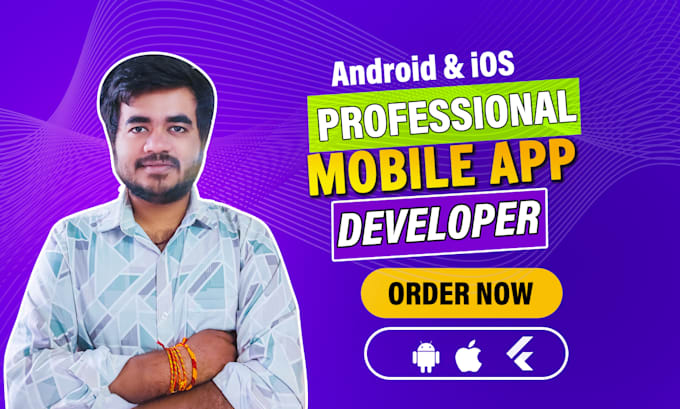 Do custom mobile app development for android and ios using flutter by Appsdev_showrav | Fiverr