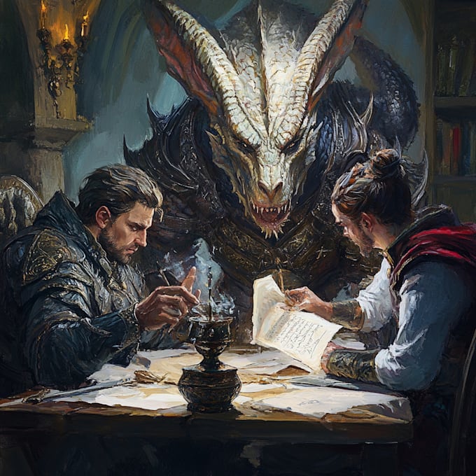 Draw dnd art, character fantasy illustration for dnd party by ...