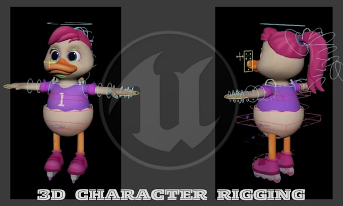 Rig 3d character on blender, unreal engine rigging, vtuber character rigging by Meshy_priston ...