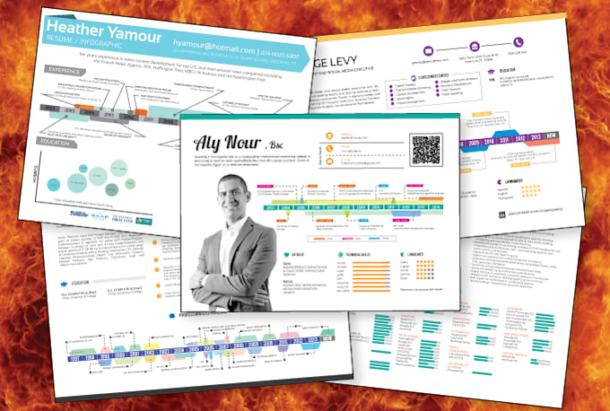 Design killer timeline cv resume by Heavenbuilder | Fiverr