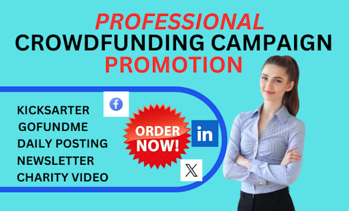 Charity crowdfunding campaign promotion for kickstarter gofundme indiegogo by Sandra_ronny | Fiverr