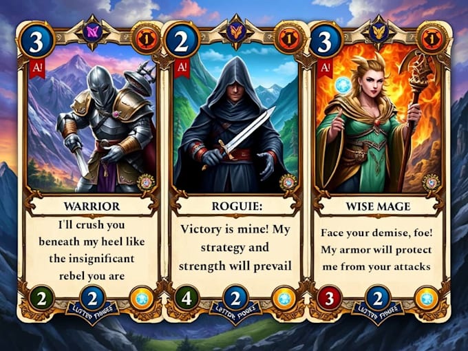 Draw card game design card box mockup design rulebook tarot 2d 3d game ...