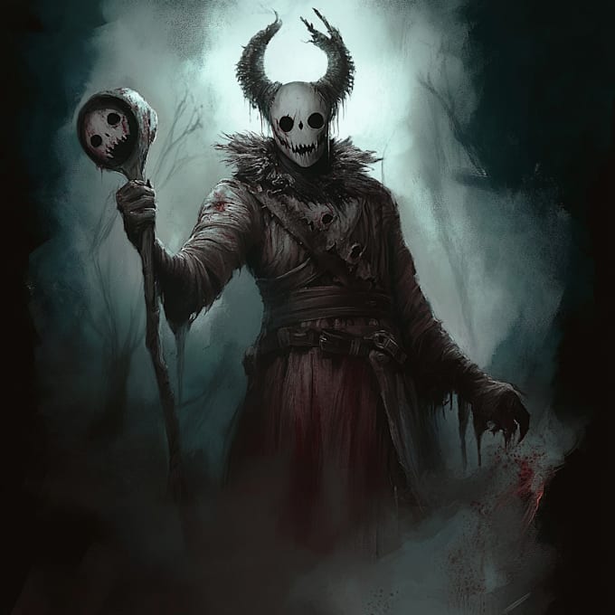 Draw a horror and fantasy horror character art by Canshi4 | Fiverr