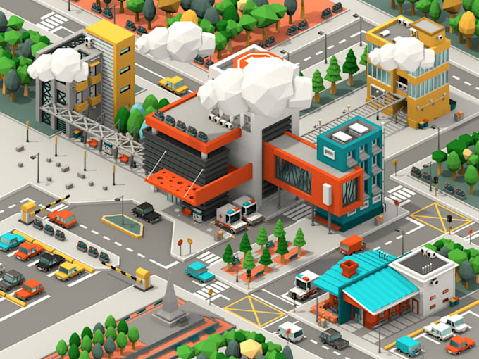 Create 3d isometric animated explainer video,3d model interior design ...