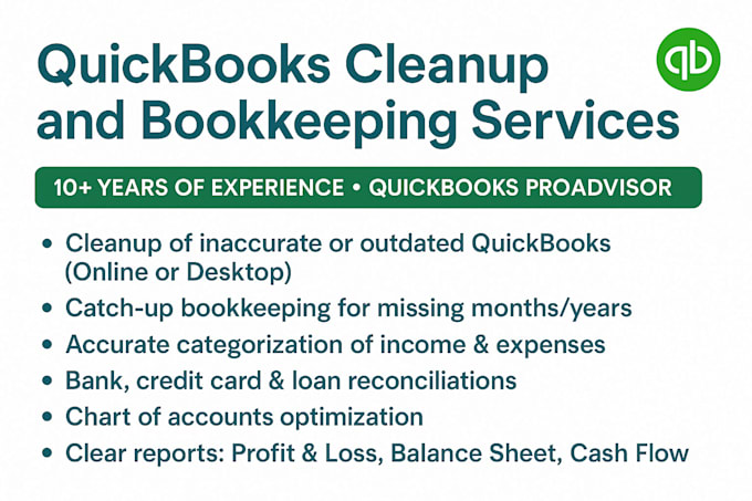 Set up and clean up your bookkeeping using quickbooks online and xero ...